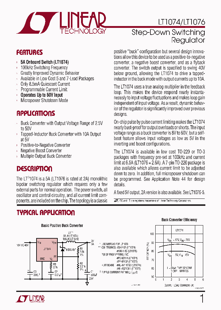 LT1076_91390.PDF Datasheet Download --- IC-ON-LINE