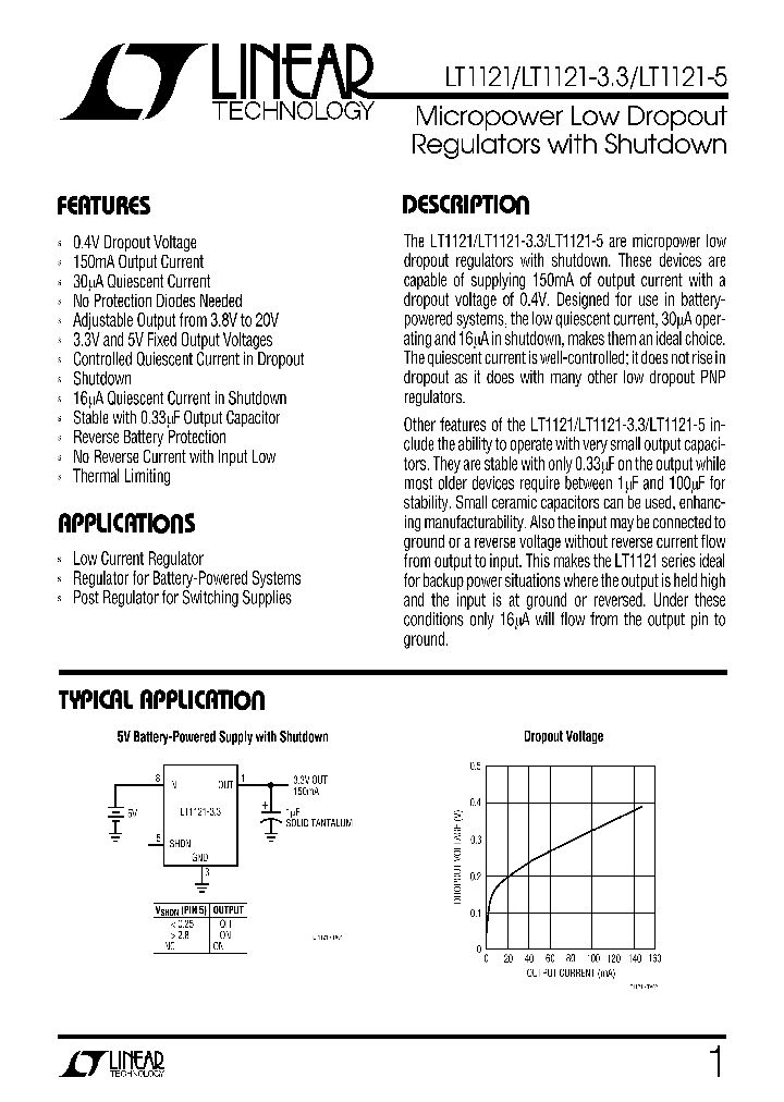 LT1121_80807.PDF Datasheet Download --- IC-ON-LINE