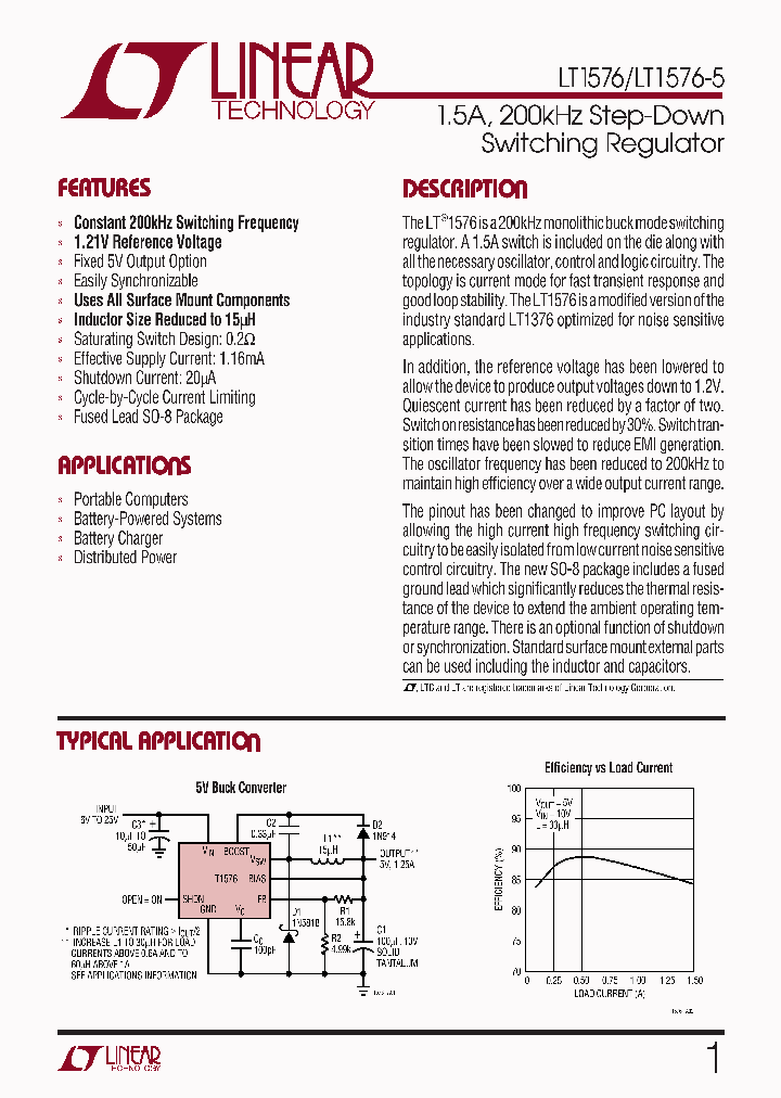 LT1576_124869.PDF Datasheet Download --- IC-ON-LINE