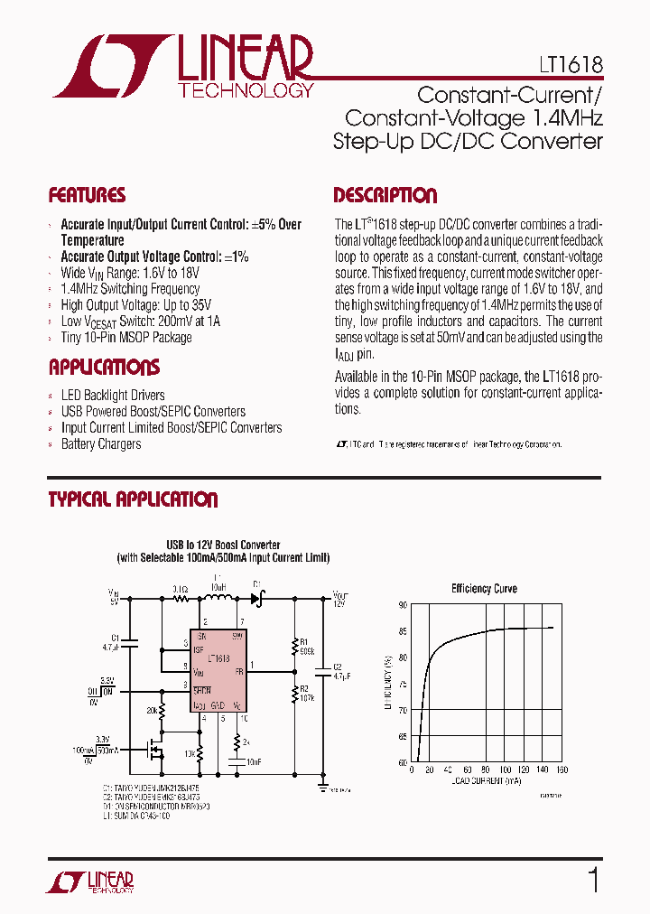 LT1618_192220.PDF Datasheet Download --- IC-ON-LINE