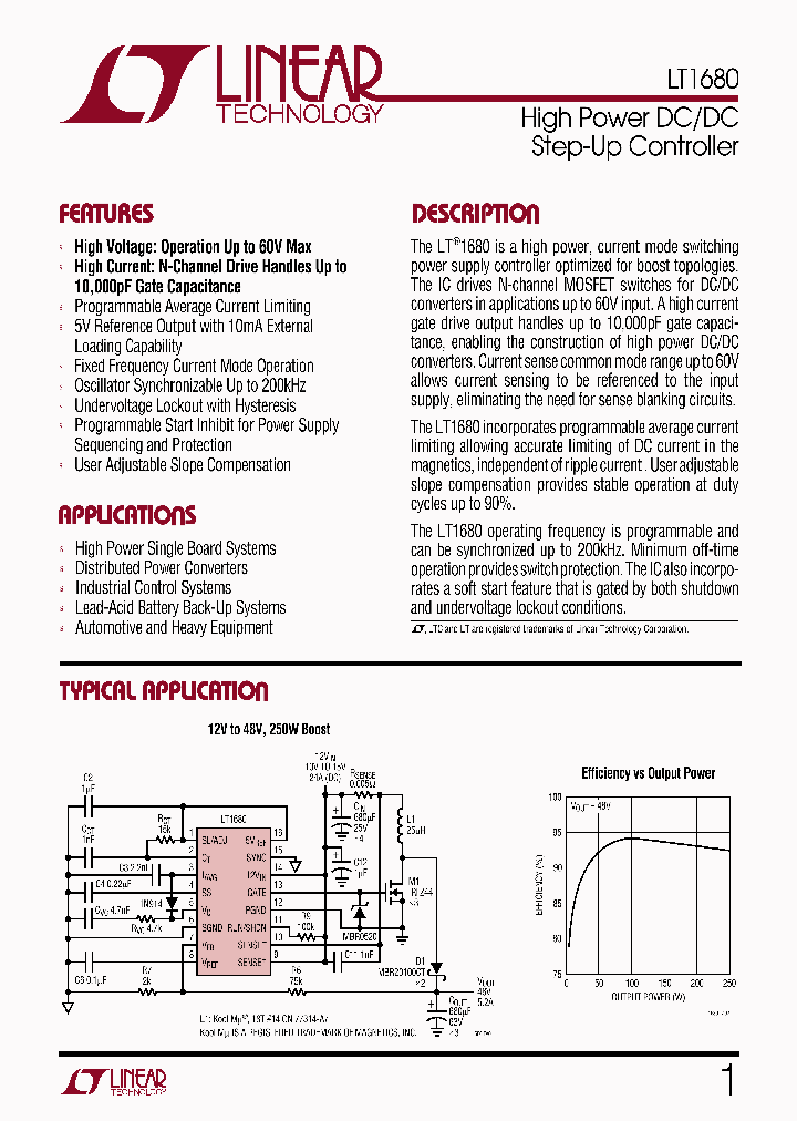LT1680_157639.PDF Datasheet Download --- IC-ON-LINE