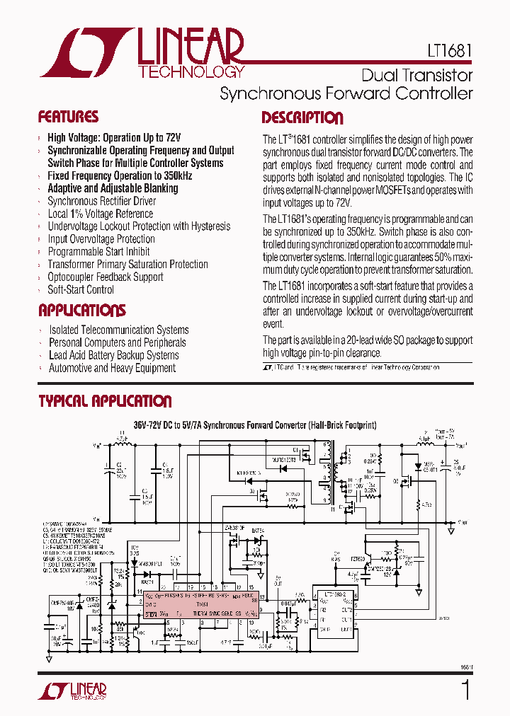 LT1681_83406.PDF Datasheet Download --- IC-ON-LINE