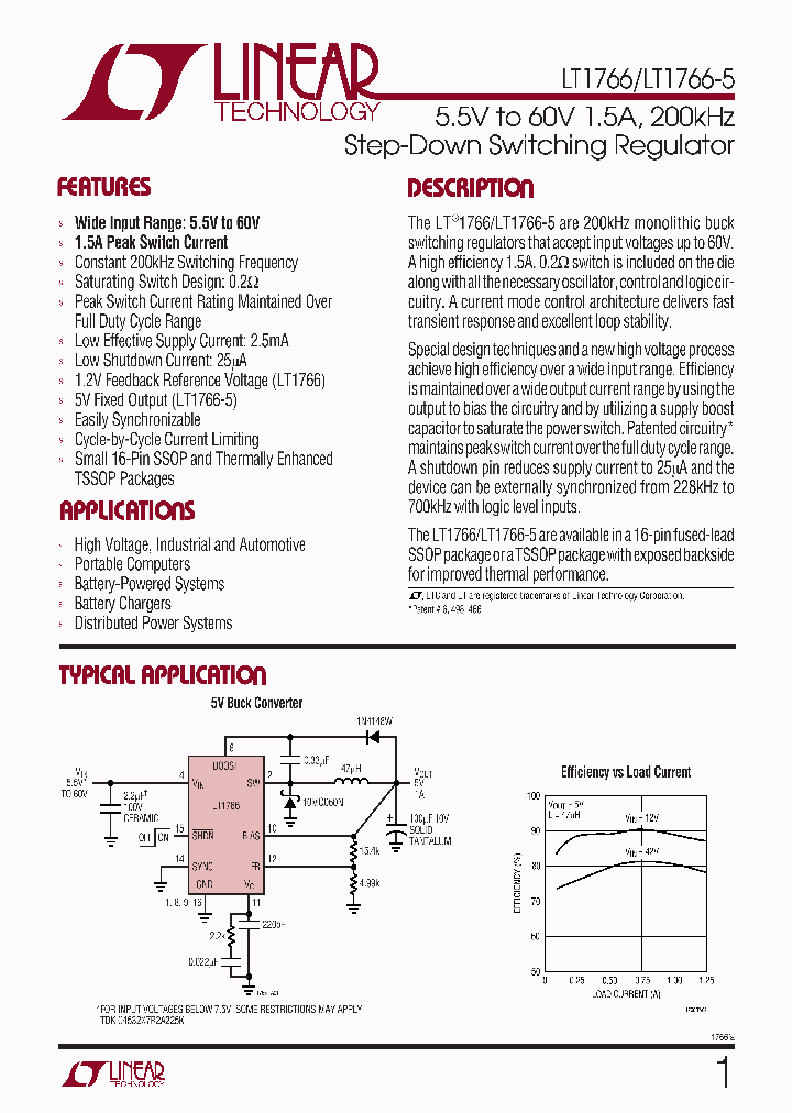 LT1766_153420.PDF Datasheet Download --- IC-ON-LINE