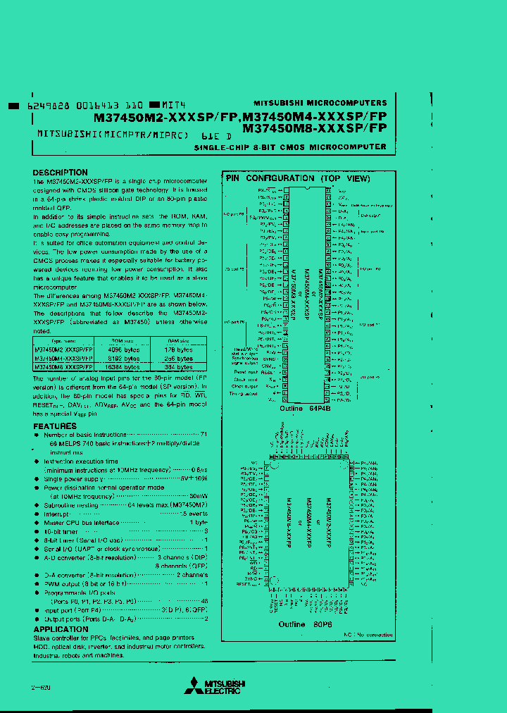 M37450M2_84328.PDF Datasheet Download --- IC-ON-LINE
