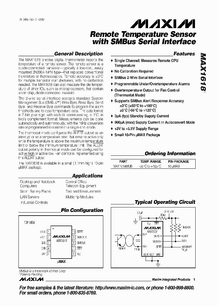 MAX1618_29493.PDF Datasheet Download --- IC-ON-LINE