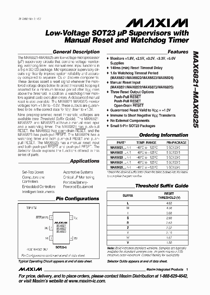 MAX6821_48008.PDF Datasheet Download --- IC-ON-LINE