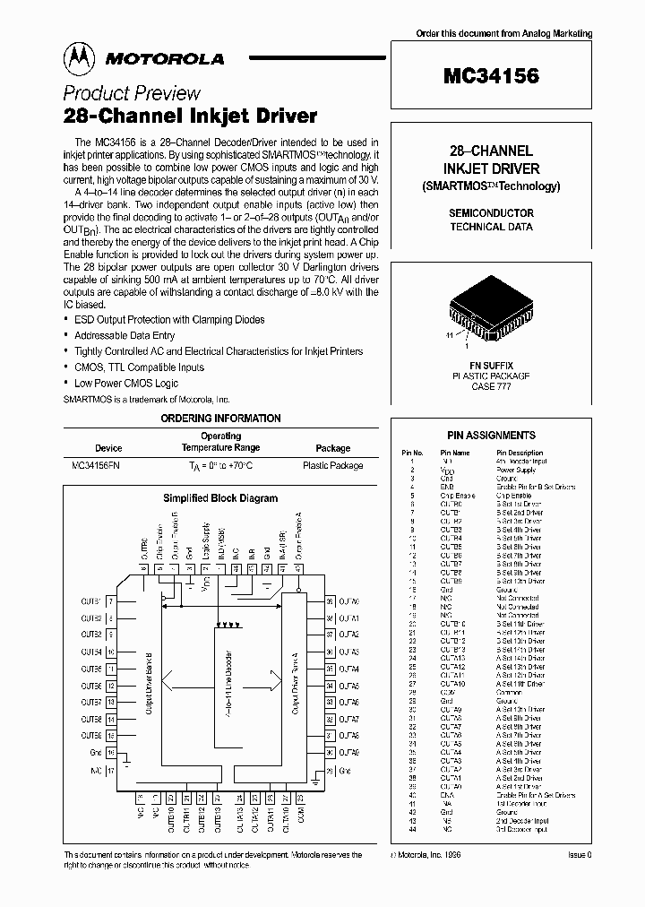 MC34156FN_135484.PDF Datasheet Download --- IC-ON-LINE