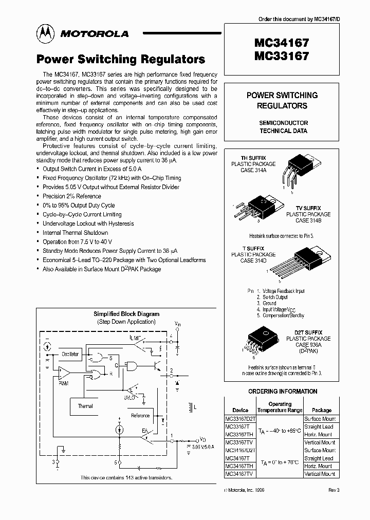 MC34167_82270.PDF Datasheet Download --- IC-ON-LINE