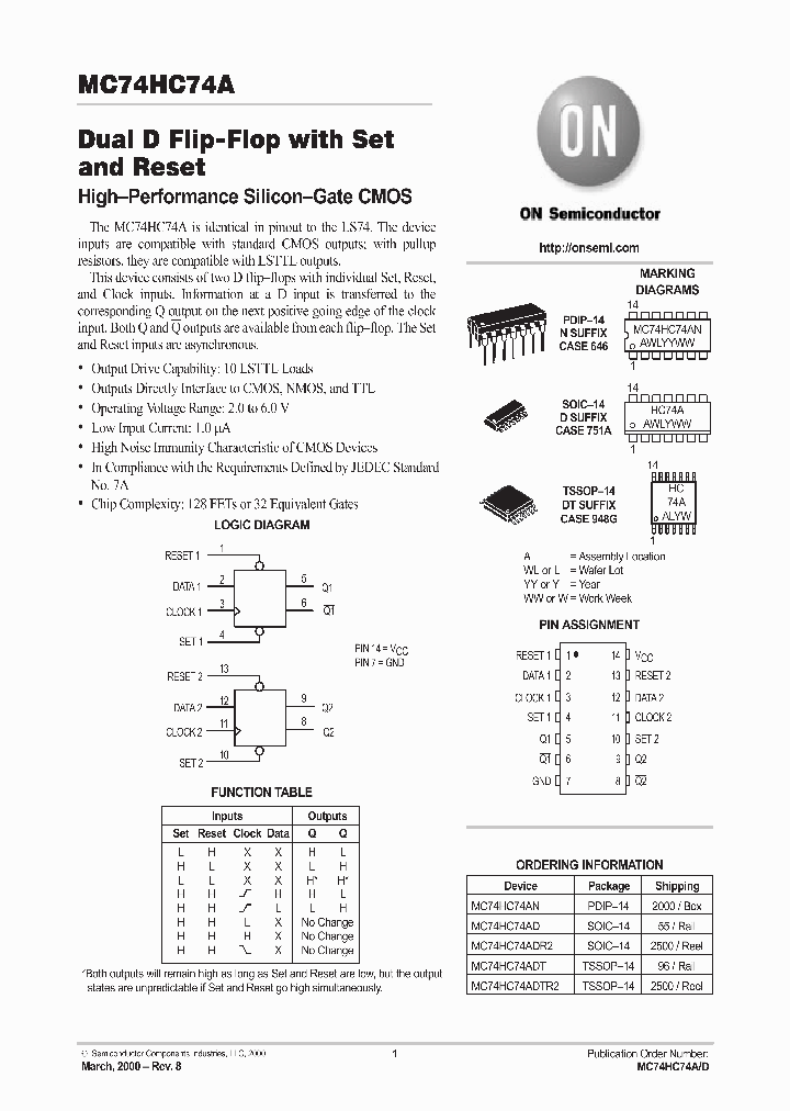 MC74HC74_17649.PDF Datasheet Download --- IC-ON-LINE