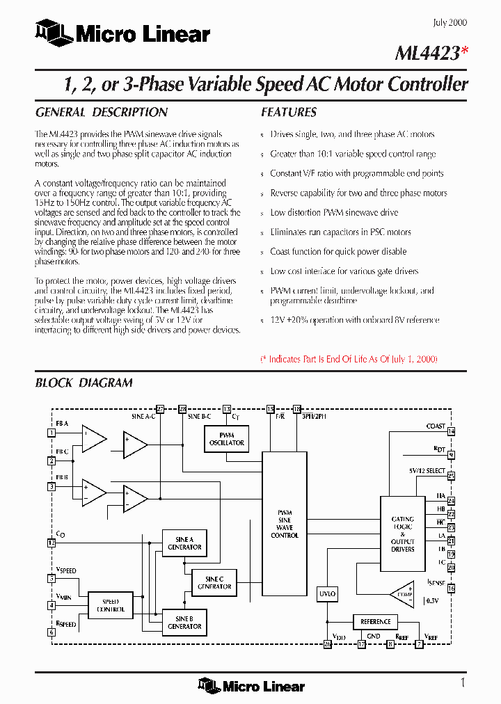 ML4423_41461.PDF Datasheet Download --- IC-ON-LINE