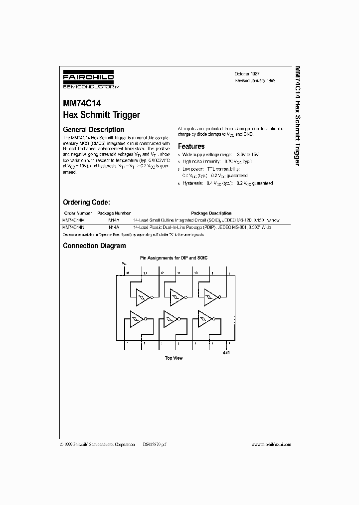 Mm74c14136632pdf Datasheet Download Ic On Line
