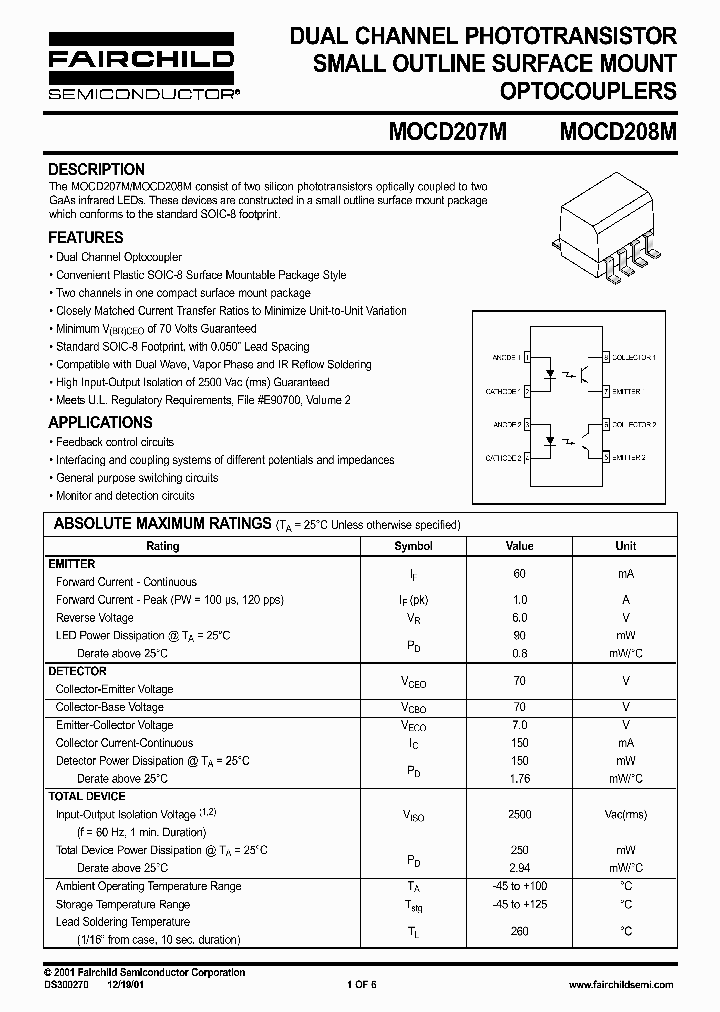 MOCD207M_195801.PDF Datasheet Download --- IC-ON-LINE