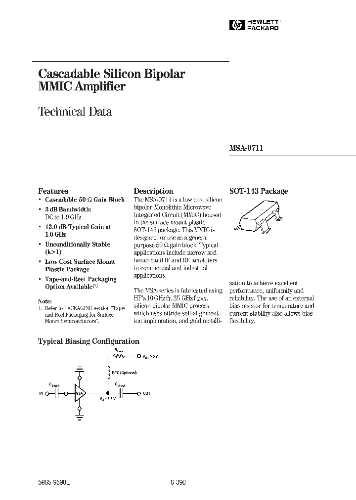 MSA-0711_78356.PDF Datasheet Download --- IC-ON-LINE