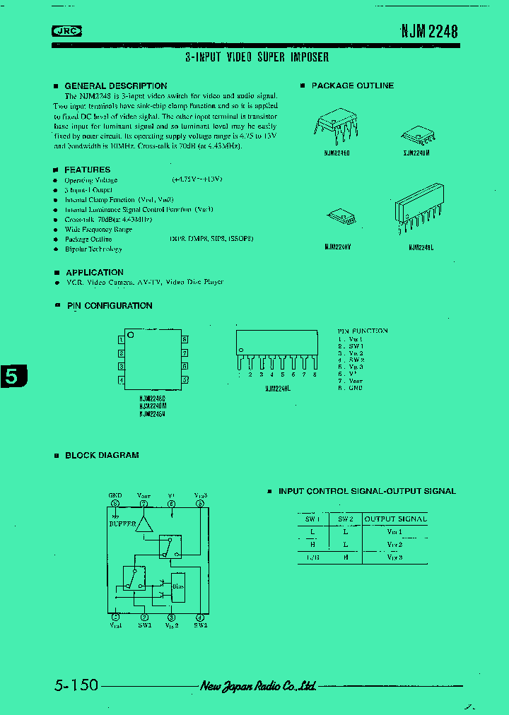 NJM2248_33477.PDF Datasheet Download --- IC-ON-LINE