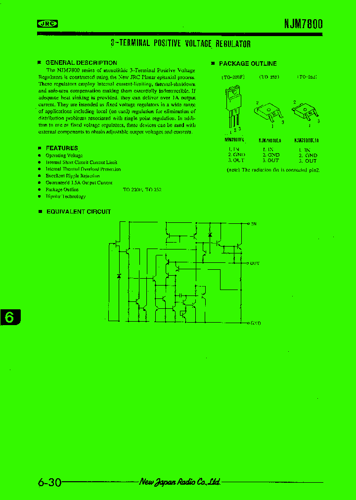 NJM7800_11676.PDF Datasheet Download --- IC-ON-LINE