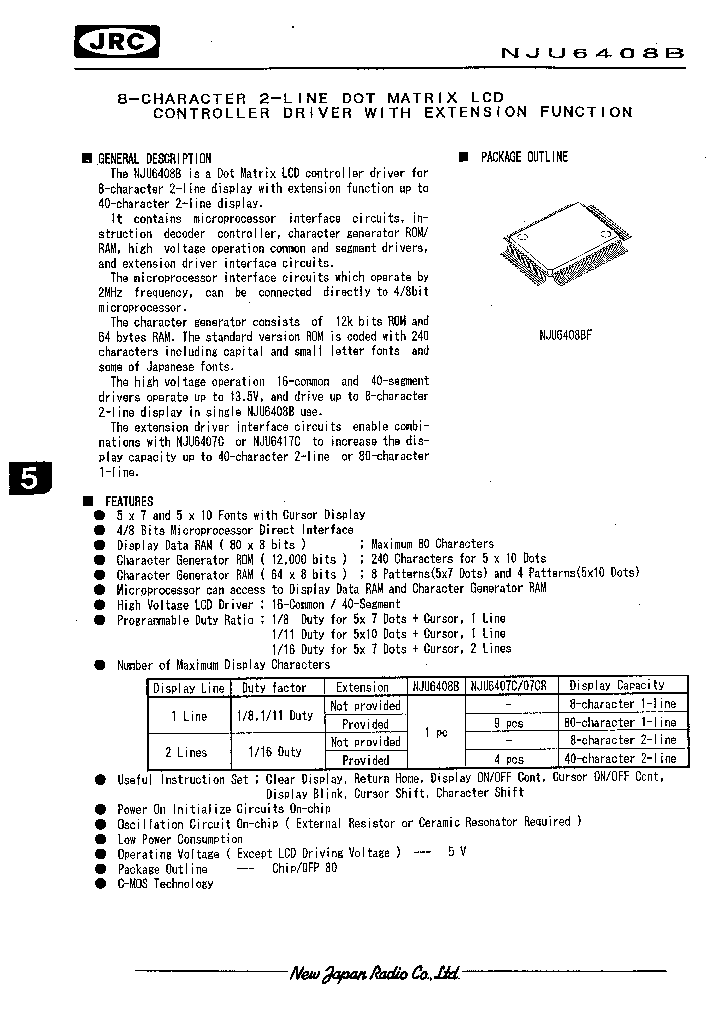 NJU6408B_61401.PDF Datasheet Download --- IC-ON-LINE
