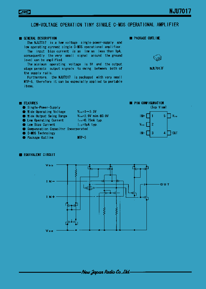 NJU7017_154027.PDF Datasheet Download --- IC-ON-LINE
