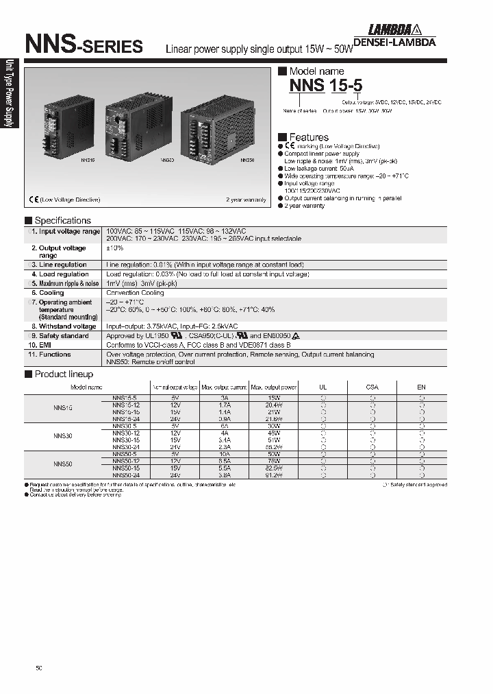 NNS15-5_195291.PDF Datasheet Download --- IC-ON-LINE