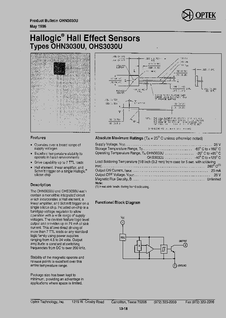 OHN3030U_165583.PDF Datasheet Download --- IC-ON-LINE