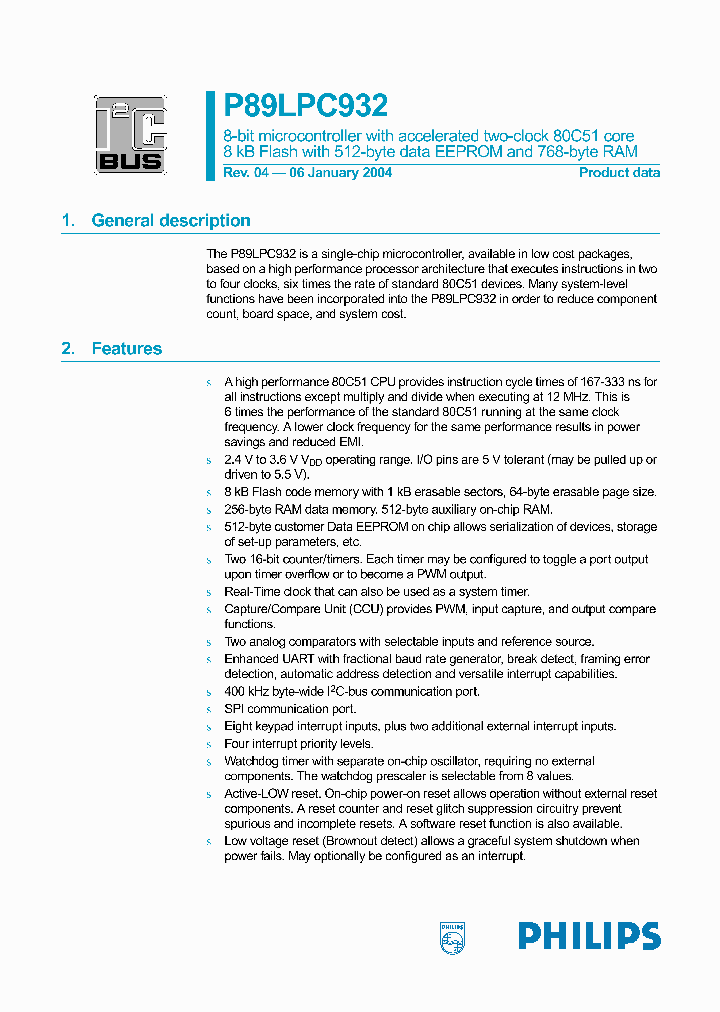 P89LPC932BA_180079.PDF Datasheet Download --- IC-ON-LINE
