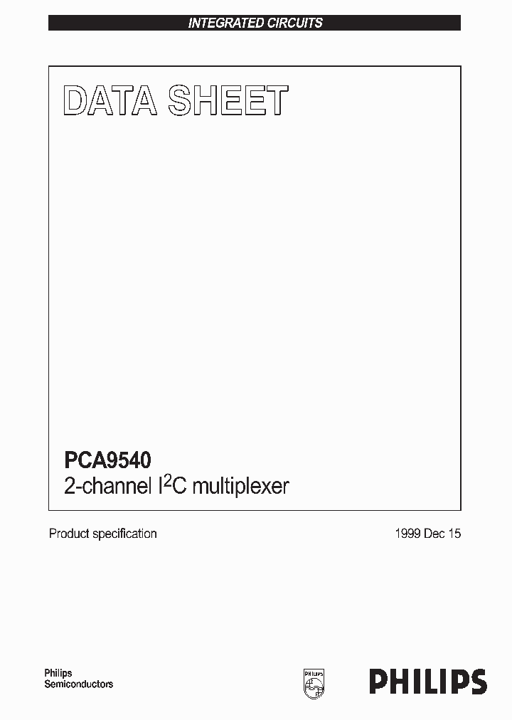 PCA9540_88751.PDF Datasheet Download --- IC-ON-LINE