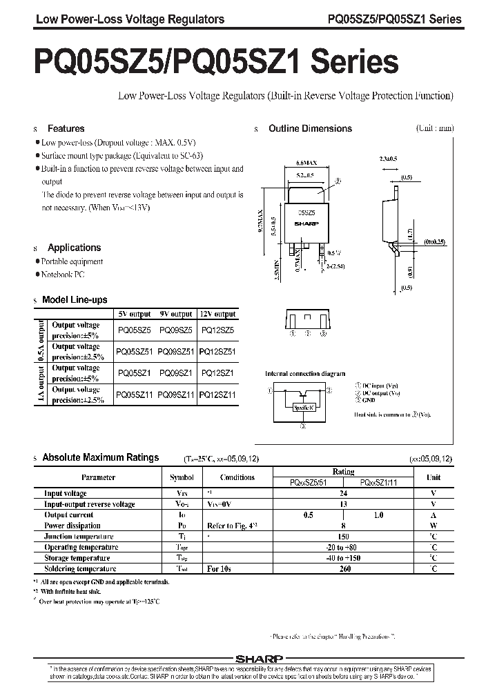 PQ05SZ1_32930.PDF Datasheet Download --- IC-ON-LINE