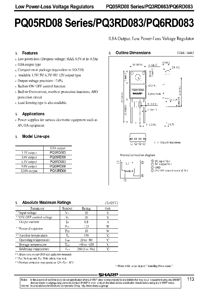 PQ12RD08_34632.PDF Datasheet Download --- IC-ON-LINE