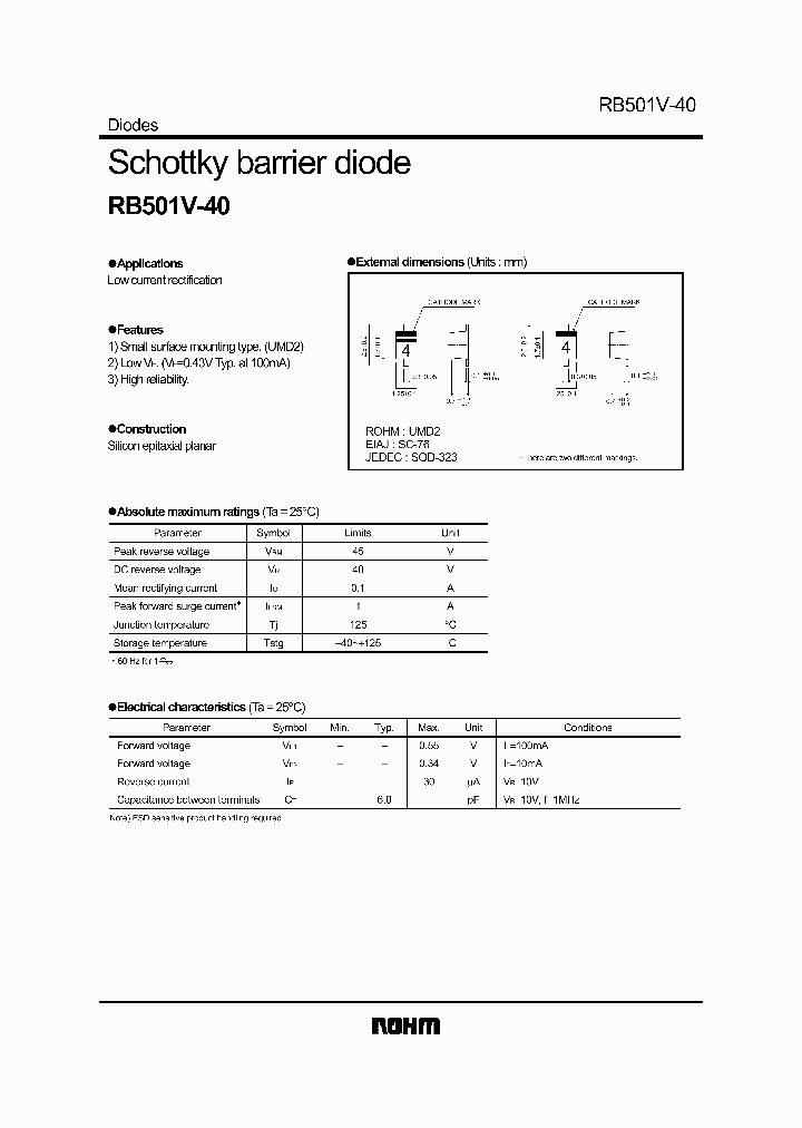 RB501V-40_34703.PDF Datasheet Download --- IC-ON-LINE