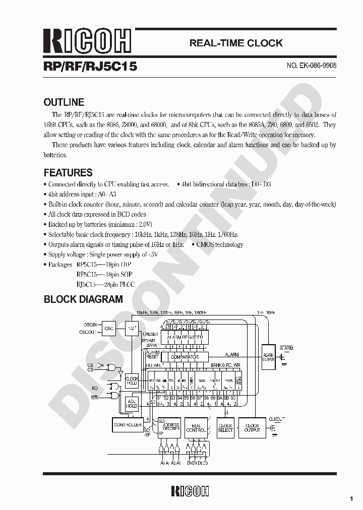 RJ5C15_116393.PDF Datasheet Download --- IC-ON-LINE