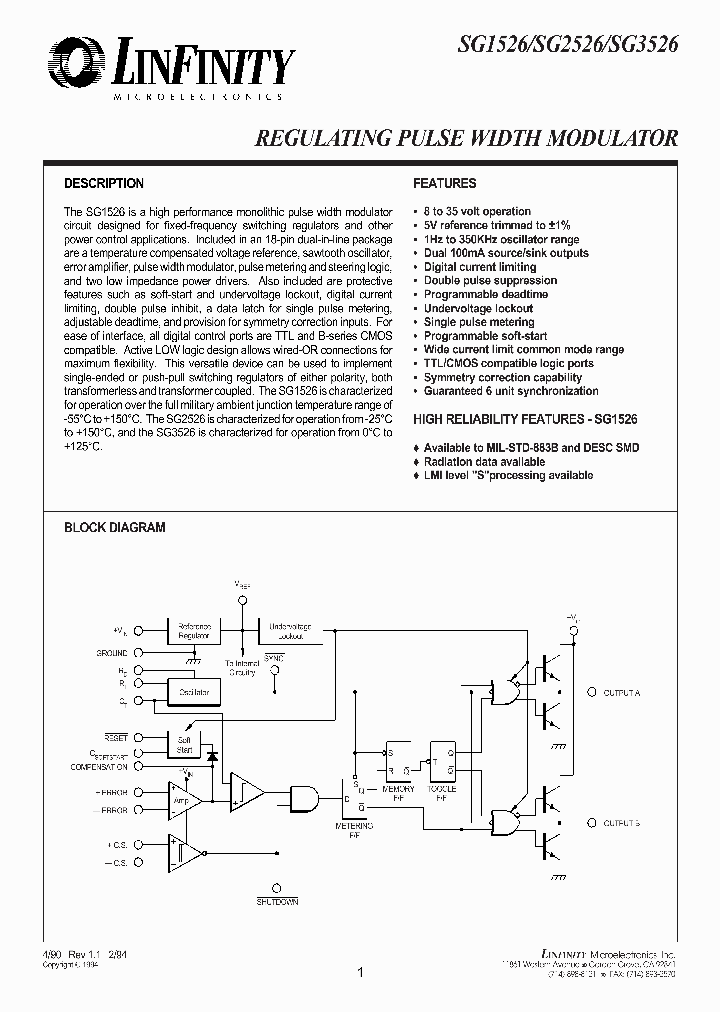 SG2526_84854.PDF Datasheet Download --- IC-ON-LINE