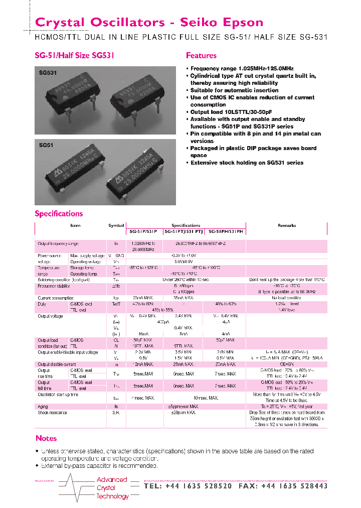 SG531_43170.PDF Datasheet Download --- IC-ON-LINE