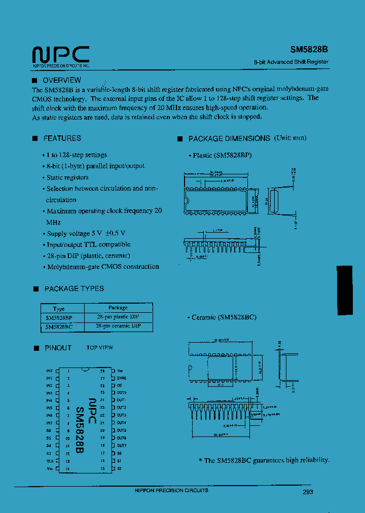 SM5828_173459.PDF Datasheet Download --- IC-ON-LINE