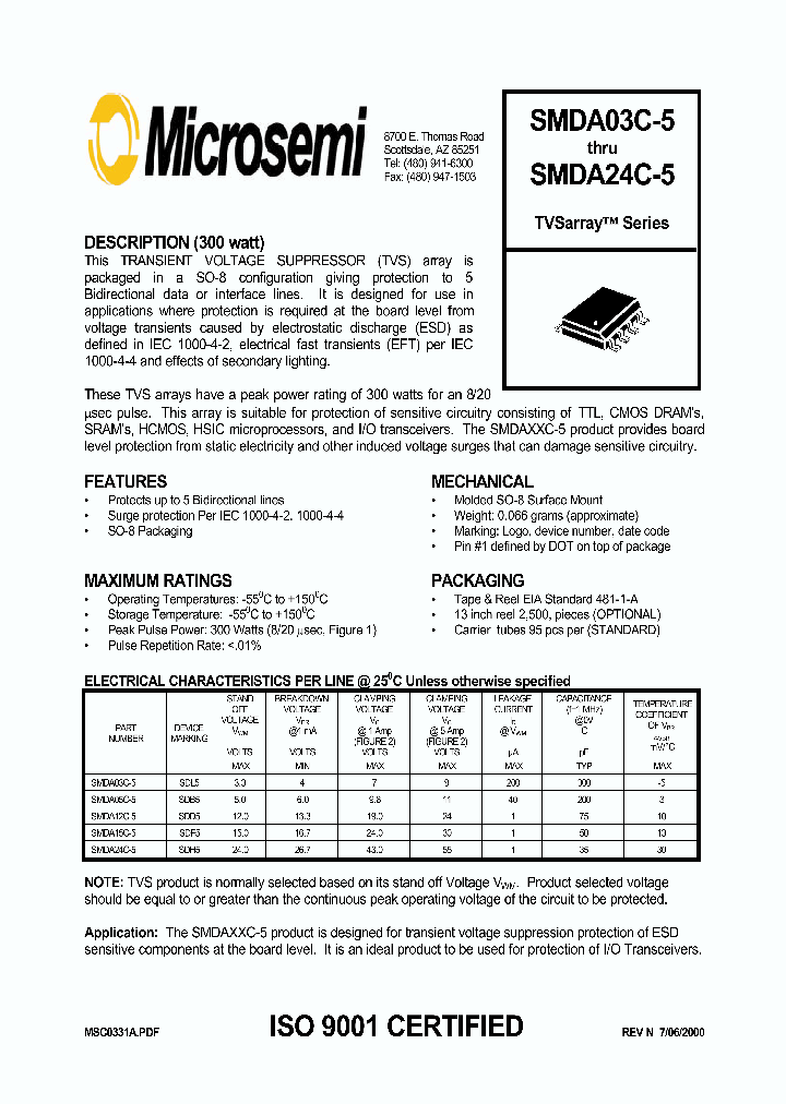 SMDA15C-5_127080.PDF Datasheet Download --- IC-ON-LINE
