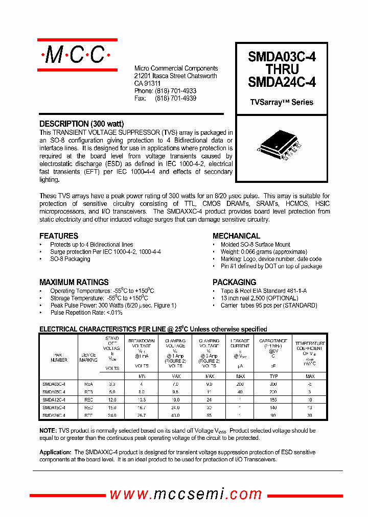 SMDA24C-4_182583.PDF Datasheet Download --- IC-ON-LINE