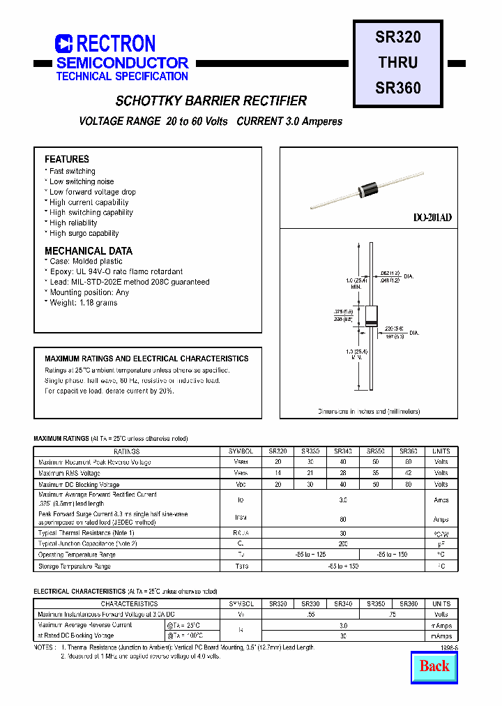 SR320_192610.PDF Datasheet Download --- IC-ON-LINE