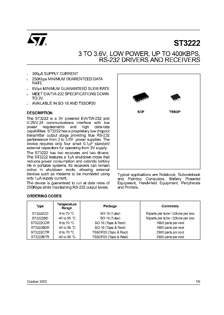 ST3222_106368.PDF Datasheet Download --- IC-ON-LINE