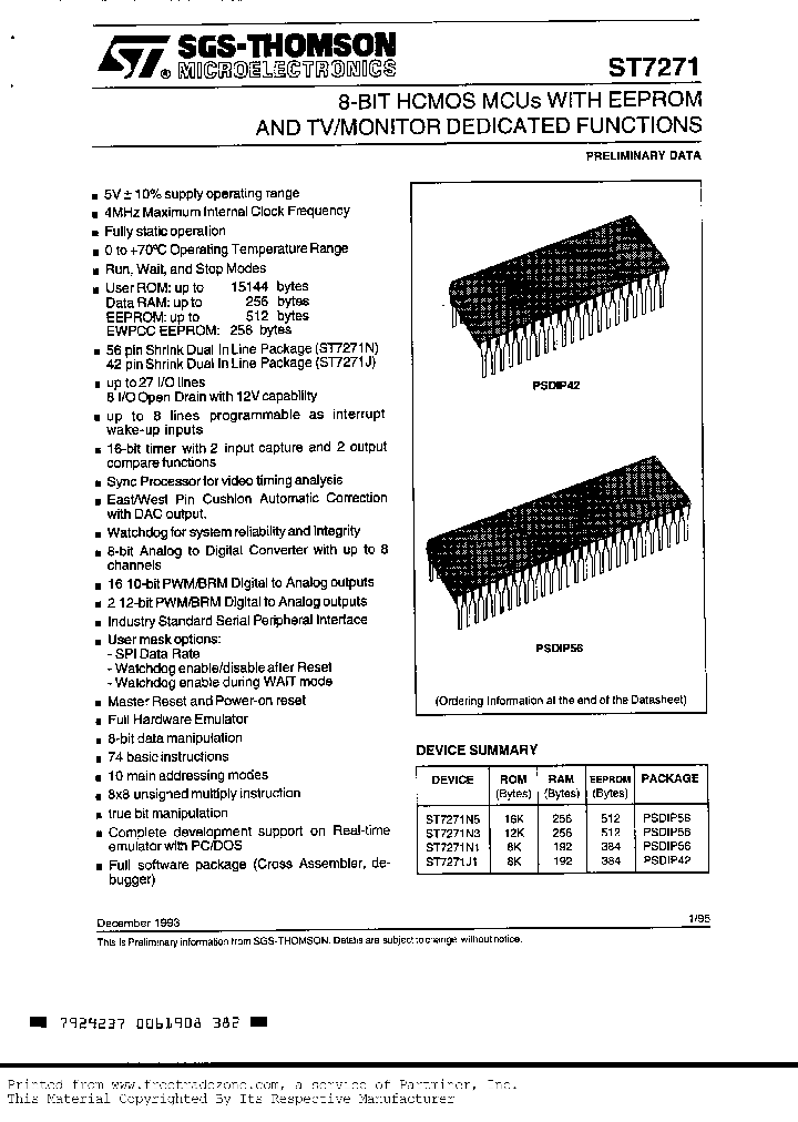 ST7271_74341.PDF Datasheet Download --- IC-ON-LINE
