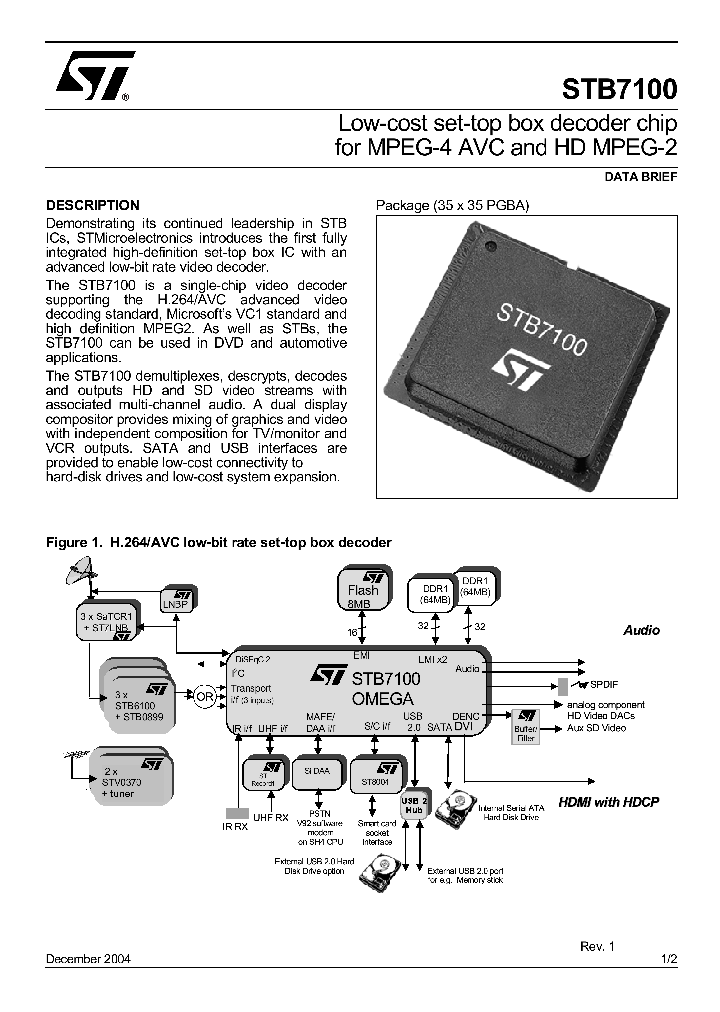 STB7100_191688.PDF Datasheet Download --- IC-ON-LINE