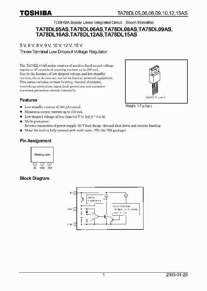 TA78DL05AS_113518.PDF Datasheet Download --- IC-ON-LINE