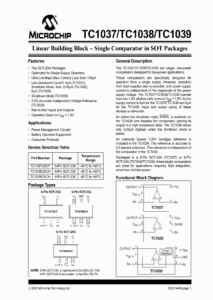 TC1037_105854.PDF Datasheet Download --- IC-ON-LINE