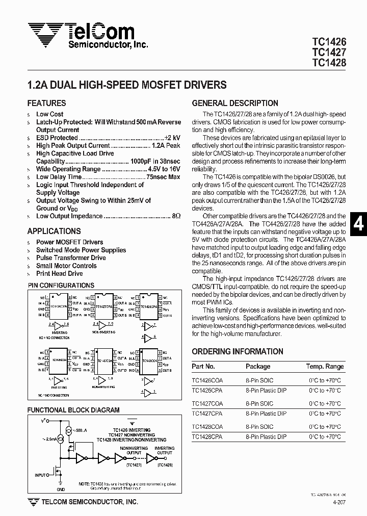 TC1426_164513.PDF Datasheet Download --- IC-ON-LINE