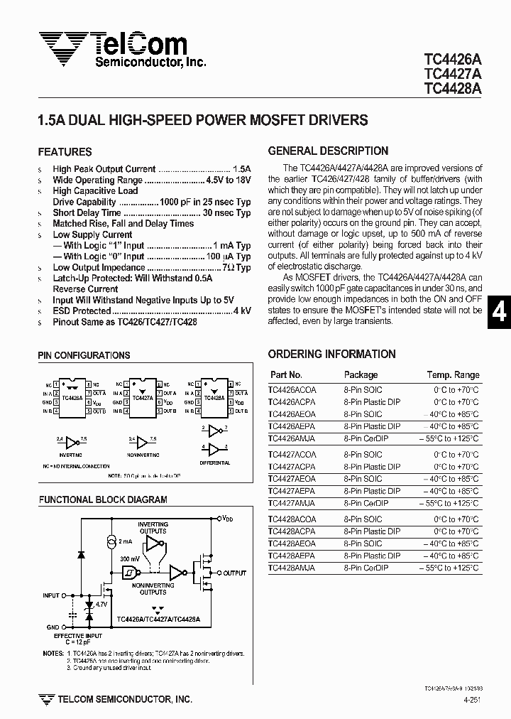 TC4426A_83394.PDF Datasheet Download --- IC-ON-LINE