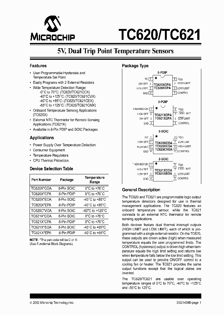 TC620CVOA_111084.PDF Datasheet Download --- IC-ON-LINE
