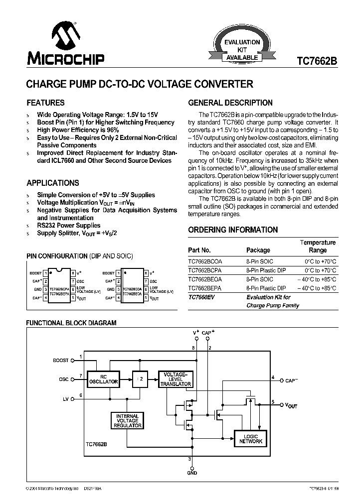 TC7662BEOA_71002.PDF Datasheet Download --- IC-ON-LINE