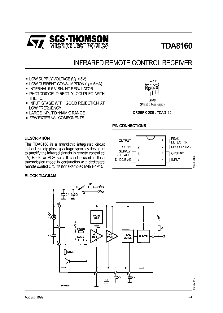 TDA8160_165741.PDF Datasheet Download --- IC-ON-LINE