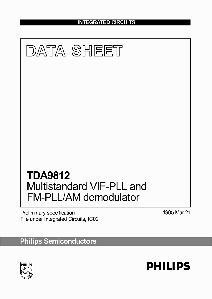 TDA9812_37060.PDF Datasheet Download --- IC-ON-LINE
