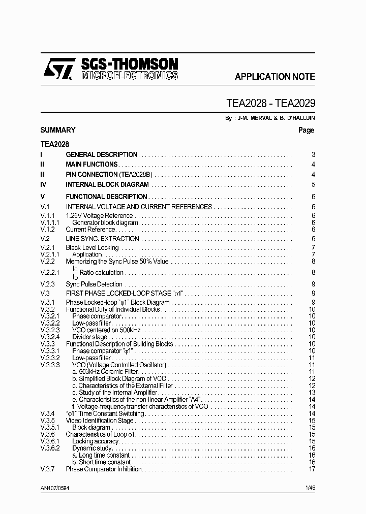 TEA2028_37125.PDF Datasheet Download --- IC-ON-LINE