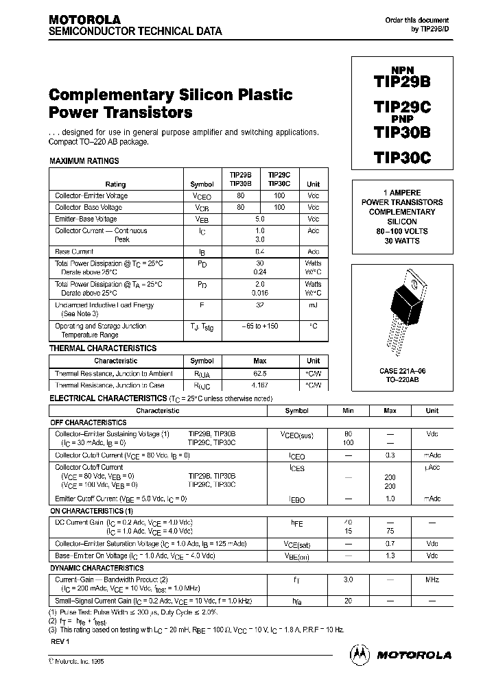 TIP30B_69089.PDF Datasheet Download --- IC-ON-LINE