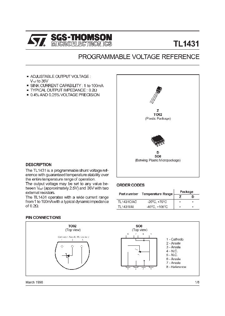 TL1431_37146.PDF Datasheet Download --- IC-ON-LINE