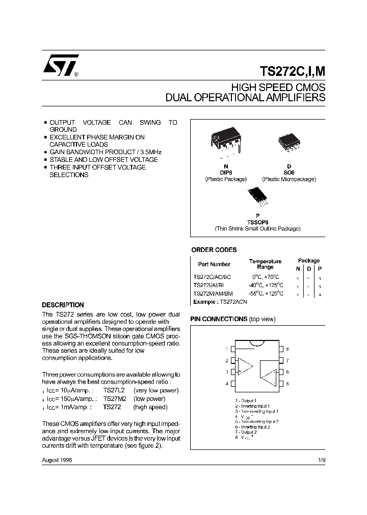 TS272_64355.PDF Datasheet Download --- IC-ON-LINE